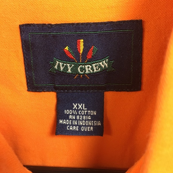 Ivy | Shirts | Ivy Crew Orange Button Down Long Sleeve Shirt | Poshmark